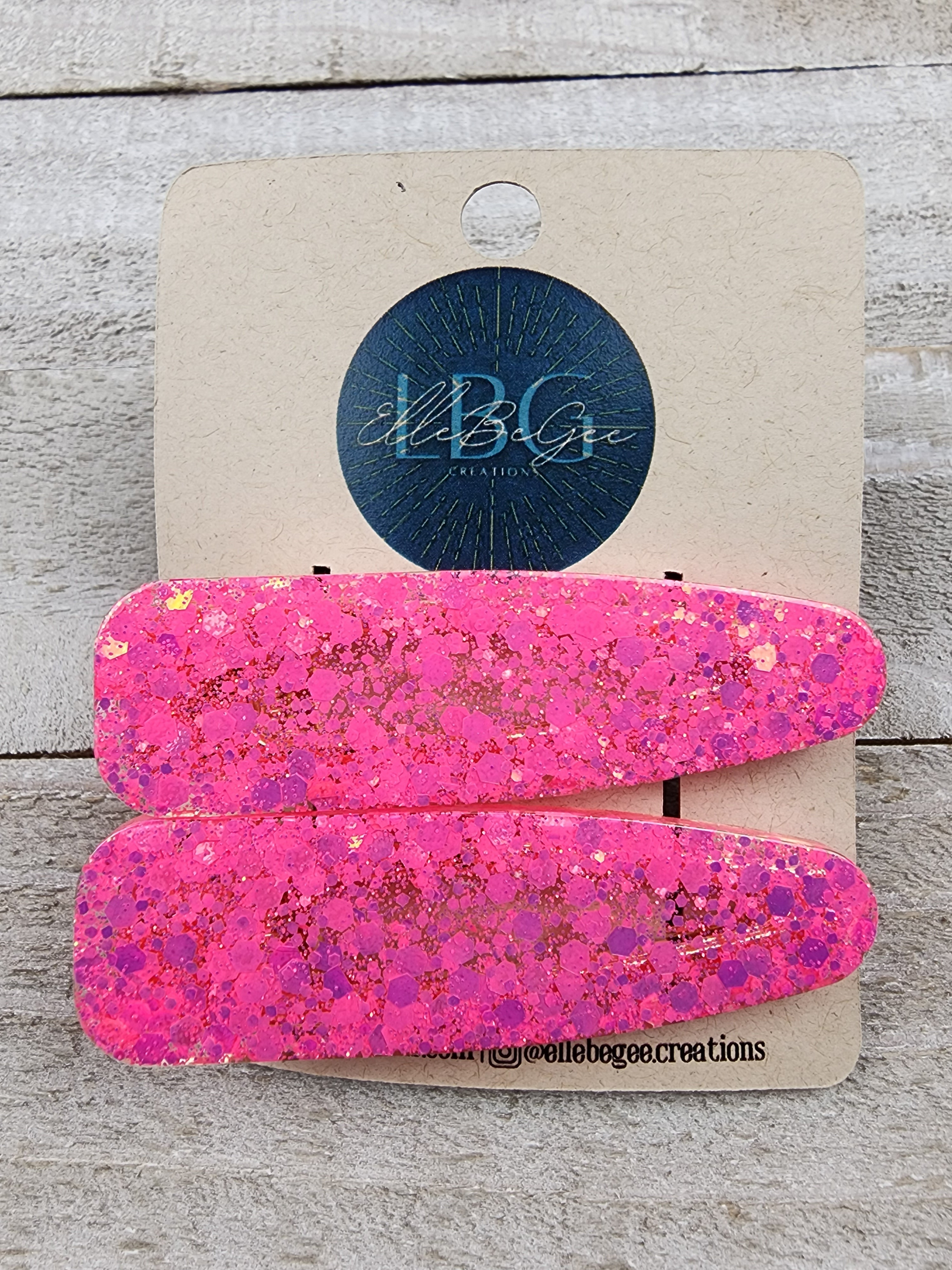 Hot Pink Hairclips – ElleBeGee Creations